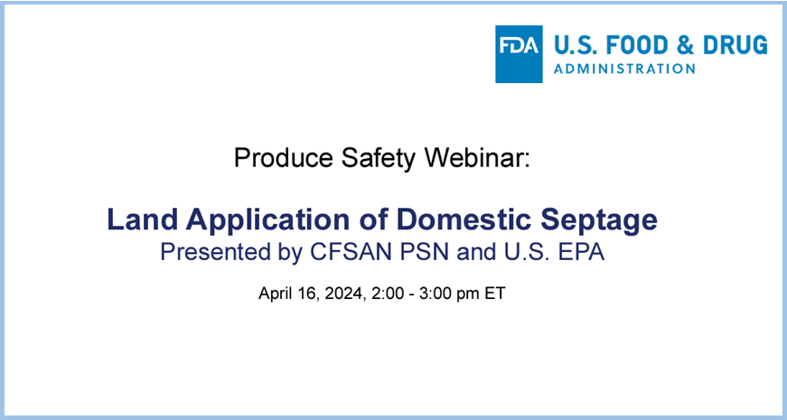 FDA/EPA webinar | North Central Region Center for FSMA Training ...